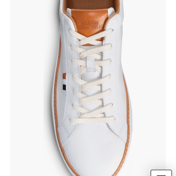 Allen Edmonds | Shoes | Mens Allen Edmonds White And Tan Sneakers Alpha ...